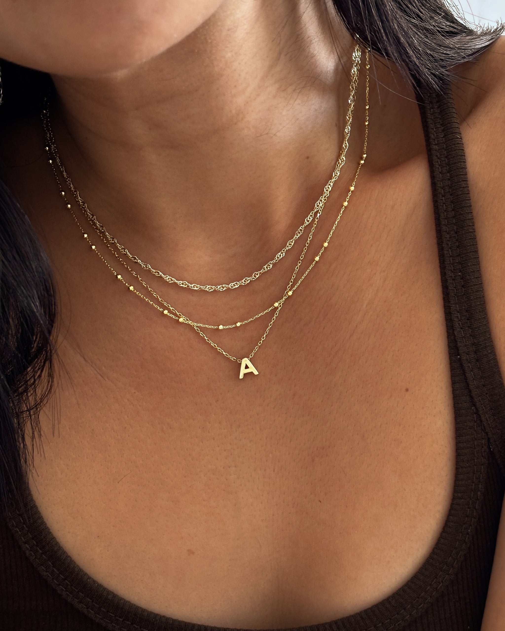 Anne + Lea + Alphabet Necklace Set